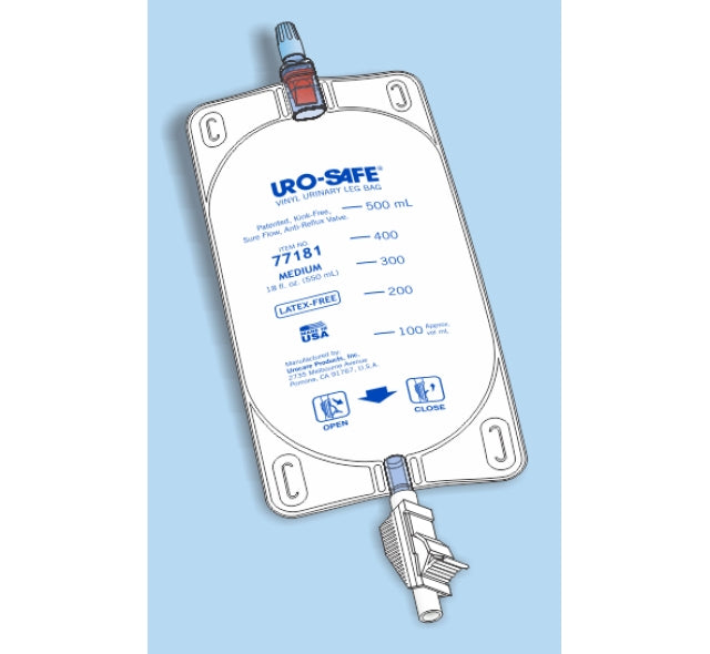 URO-SAFE DISPOSABLE VINYL LEG BAG W/ THUMB CLAMP – SCI Supply Inc.